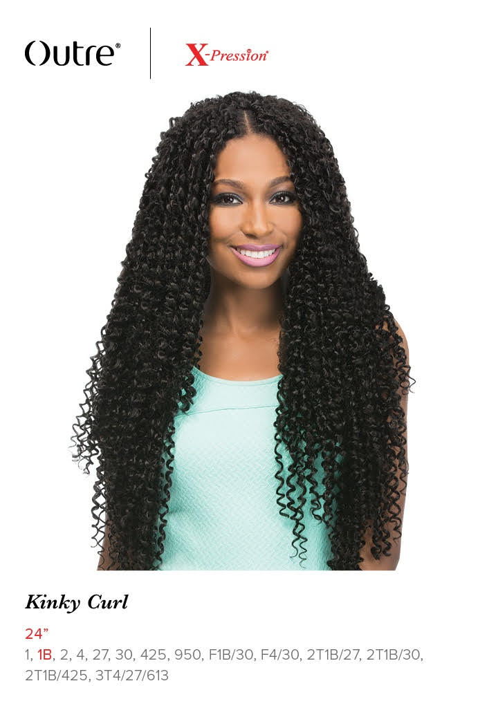 Kinky Curl 24 Braid Outre X Pression Synthetic Crochet Kanekalon Hair